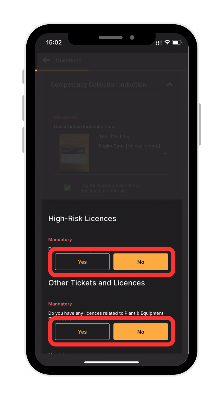 Complete an Induction