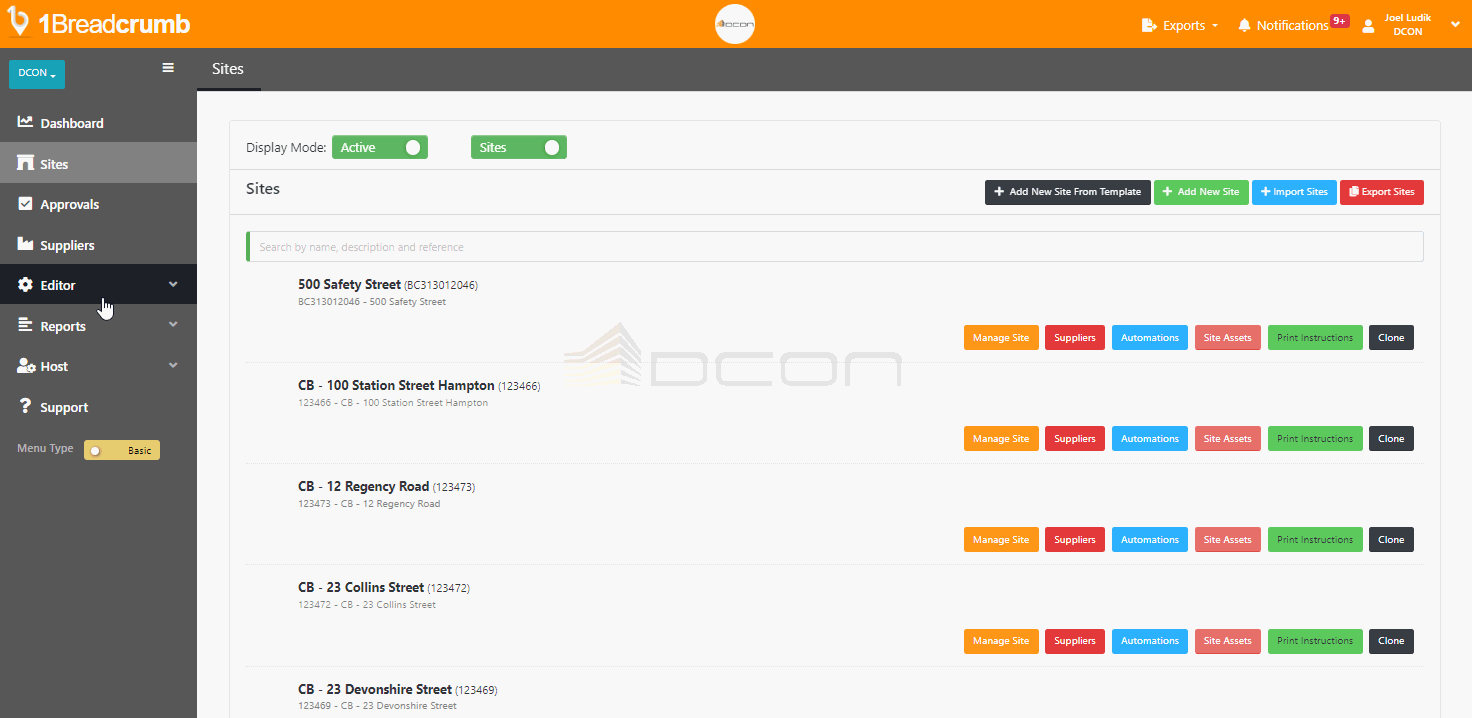 Create an Asset Operator Form