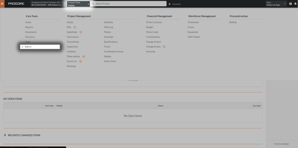 Setting up your Procore Integration in 1Breadcrumb