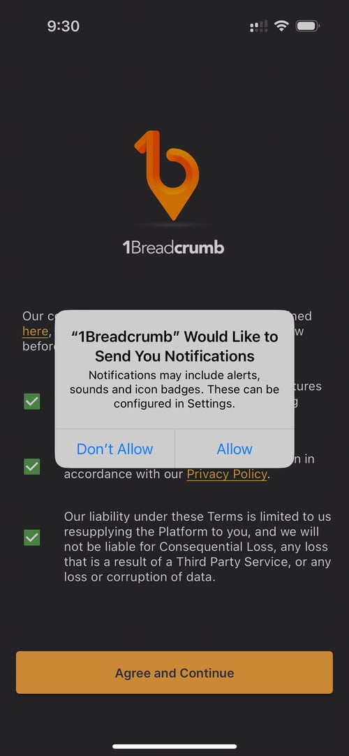 Getting started with the Breadcrumb App