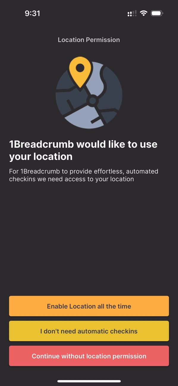 Getting started with the 1Breadcrumb App