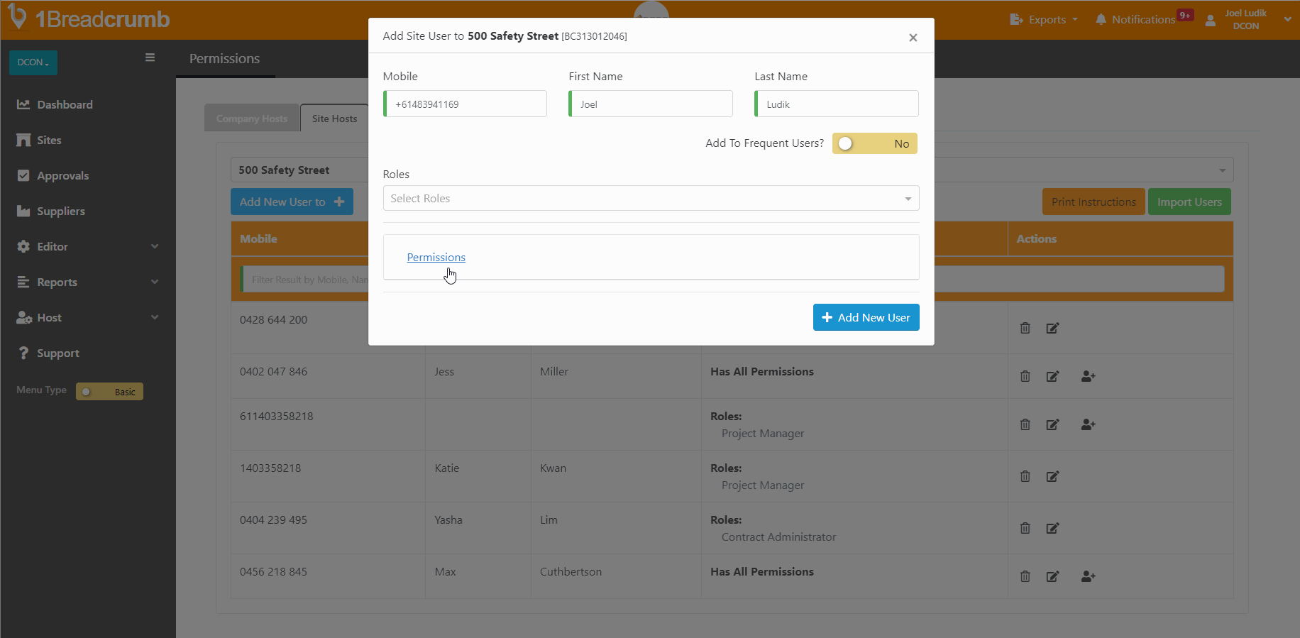 Assign Individual User Permissions