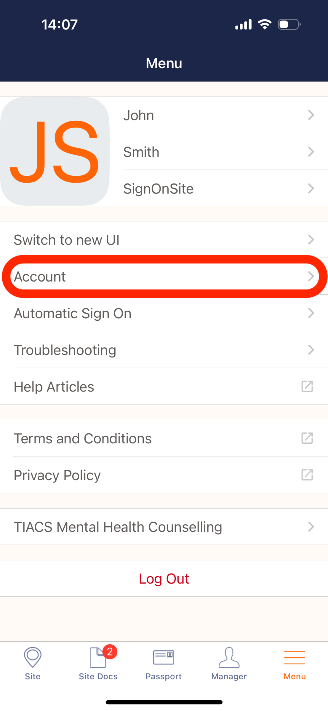 Updating your Account Details