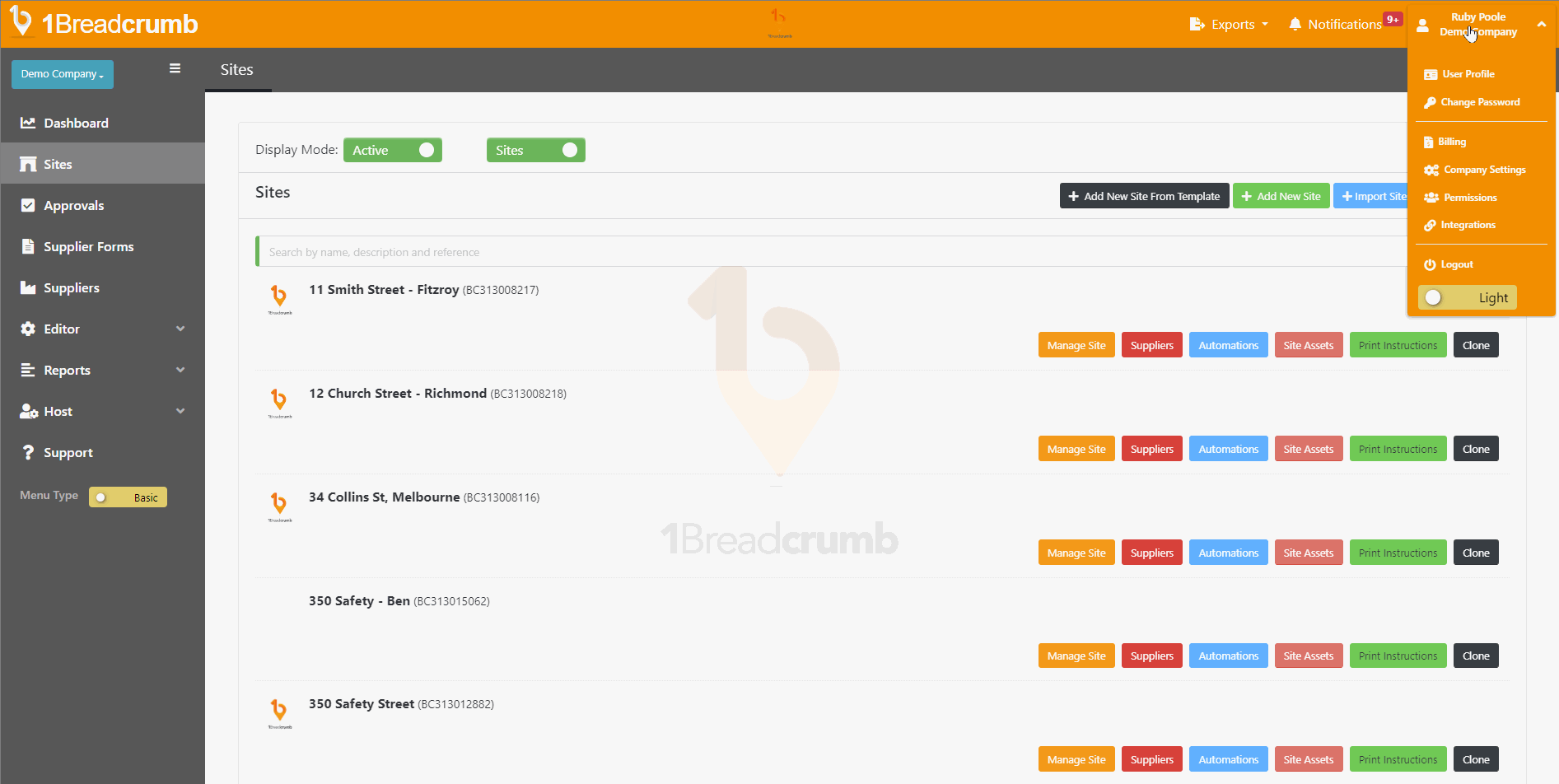 Manage Visitor Types