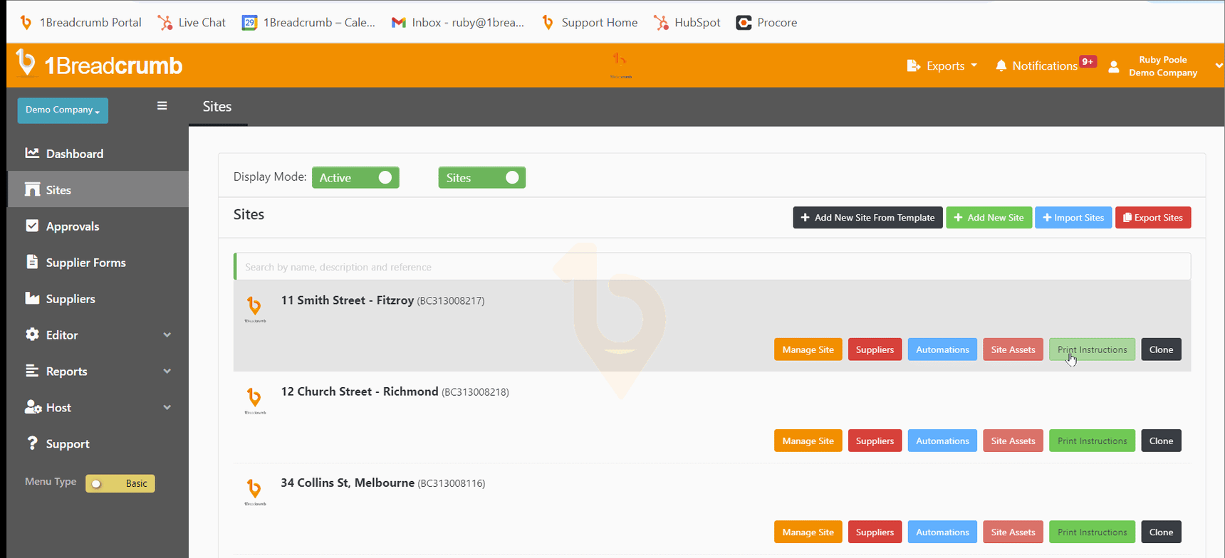 Print your Site-Specific QR code