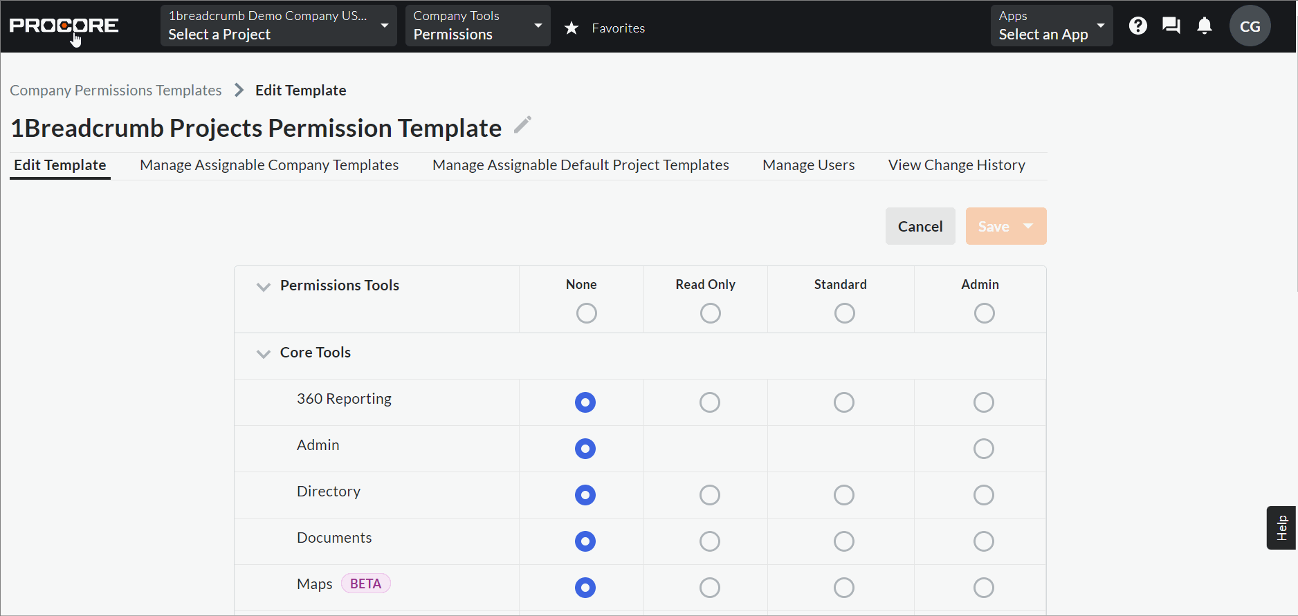 Initial Procore + 1Breadcrumb Integration (Automatic Project Sync)