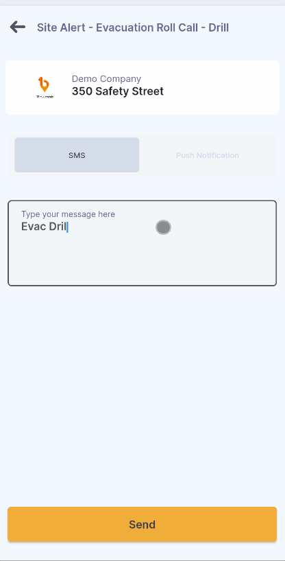 Start an Evacuation Roll Call