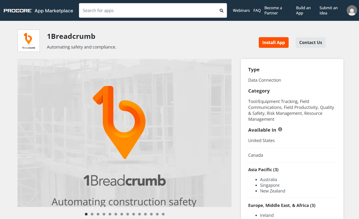 Initial Procore + 1Breadcrumb Integration (Advanced)